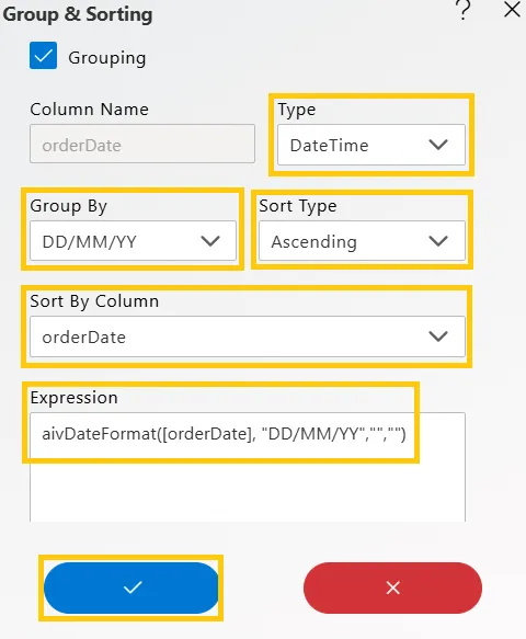 Chart Category Grouping and Sorting | AIV