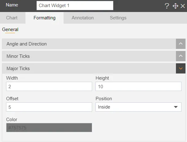 Circular Gauge Chart – Major Ticks | AIV