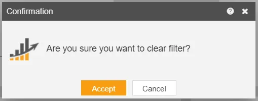 Confirm Clear Filter | AIV
